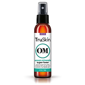 TruSkin Daily Facial Super Toner – for All Skin Types with Glycolic Acid, Vitamin C, Ocean Minerals and Organic Anti Aging Ingredients, 4 fl oz