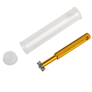 HIFROM Groove Sharpener with 6 Heads - Golf Club Groove Sharpener Re-Grooving Tool and Cleaner Replacement for All Irons Pitching Sand Lob Gap and Approach Wedges and Utility Clubs Gold Color