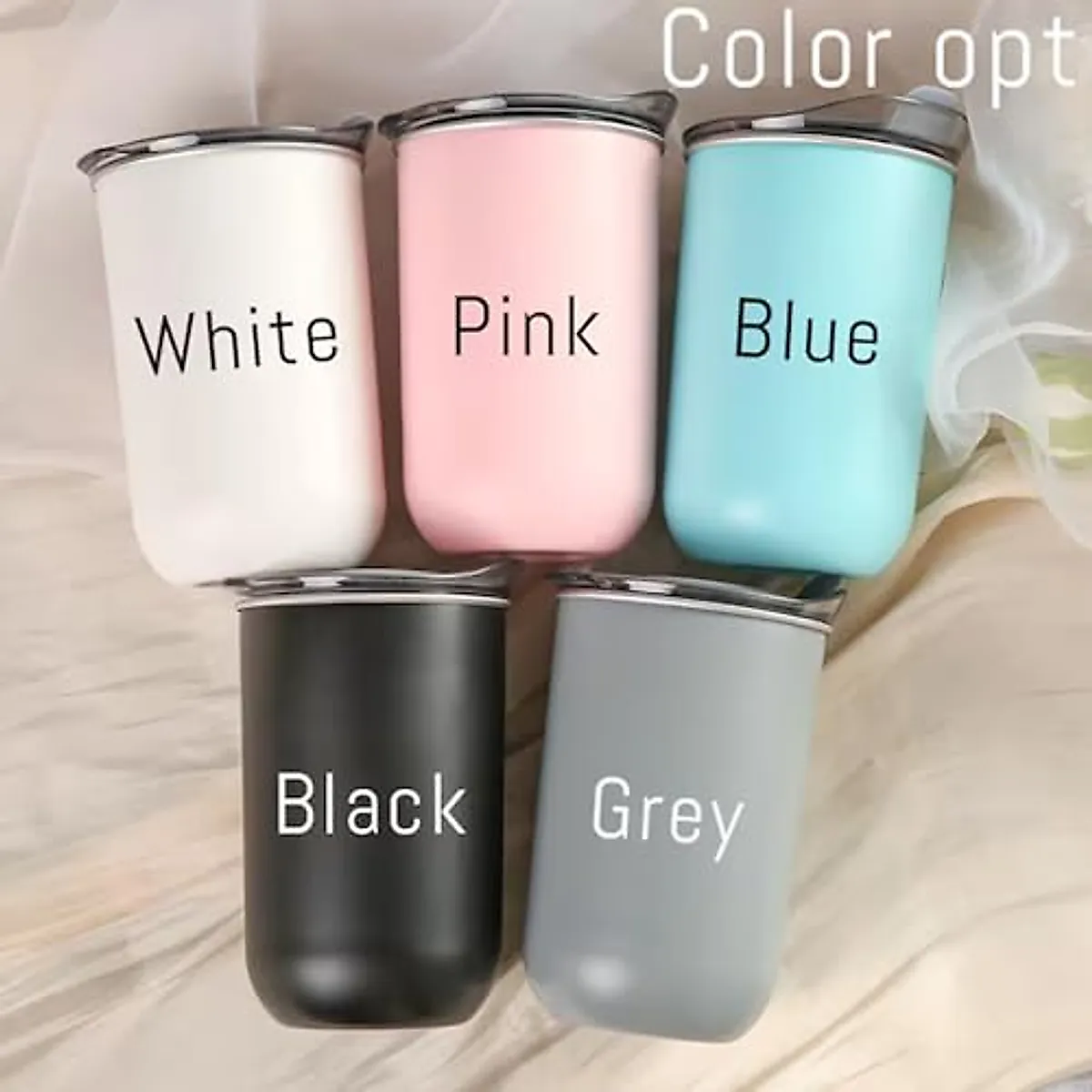 Custom Insulated Coffee Tumbler, 10oz Engraved Stainless Steel Coffee Mug, Personalized Mug with Lid, Spill Proof, Hot Beverage and Cold, Portable Thermal Cup, Ideal Customized Gift for Women, Men