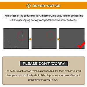 Dish Drying Mats for Kitchen Counter Coffee Mat Under Sink Mats for Kitchen Waterproof Dish Mat Drying Kitchen Mat Bar Mats for Countertop Coffee Bar Accessories (Deep Gray, 11.81"*15.75")