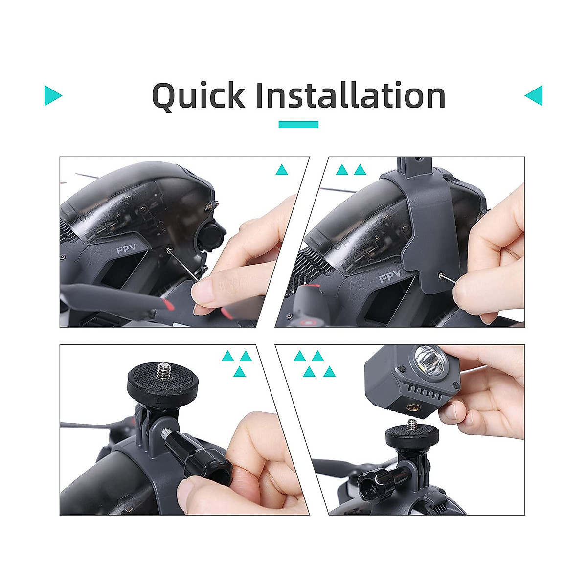 Nightlight LED Position Light for FPV Drone Night Fill Light with Mount Compatible with DJI FPV Combo