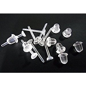 YOYOSTORE 3mm Invisible Plastic Earrings Blank Pins Stud Tiny Head Findings DIY Supplies (100 pieces/50 Pairs)