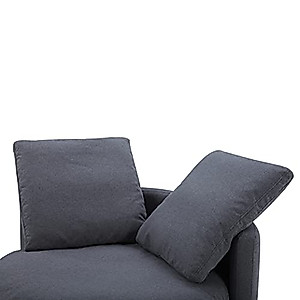 Amazon Brand – Stone & Beam Alende Deep Swivel Living Room Accent Chair, 46''W, Graphite Grey