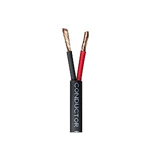 Monoprice 113716 Nimbus Series 14 Gauge AWG 2 Conductor CMP-Rated Speaker Wire / Cable - 100ft UL Plenum Rated, 100% Pure Bare Copper With Color Coded Conductors