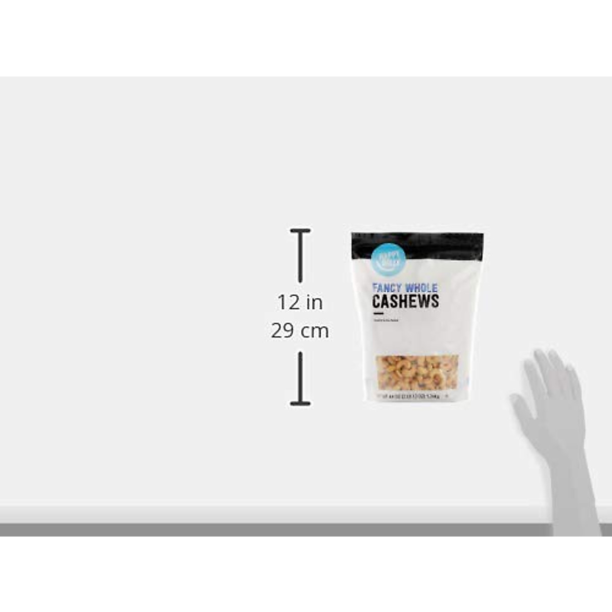 Amazon Brand - Happy Belly Fancy Whole Cashews, Roasted and Sea Salted, 44 ounce (Pack of 1)