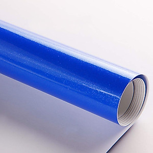 HOHOFILM Gloss Diamond Blue Vinyl Wrap Film with Air Release Easy to Install Adhesive Film for Vehicle Car Vinyl 60"x12"