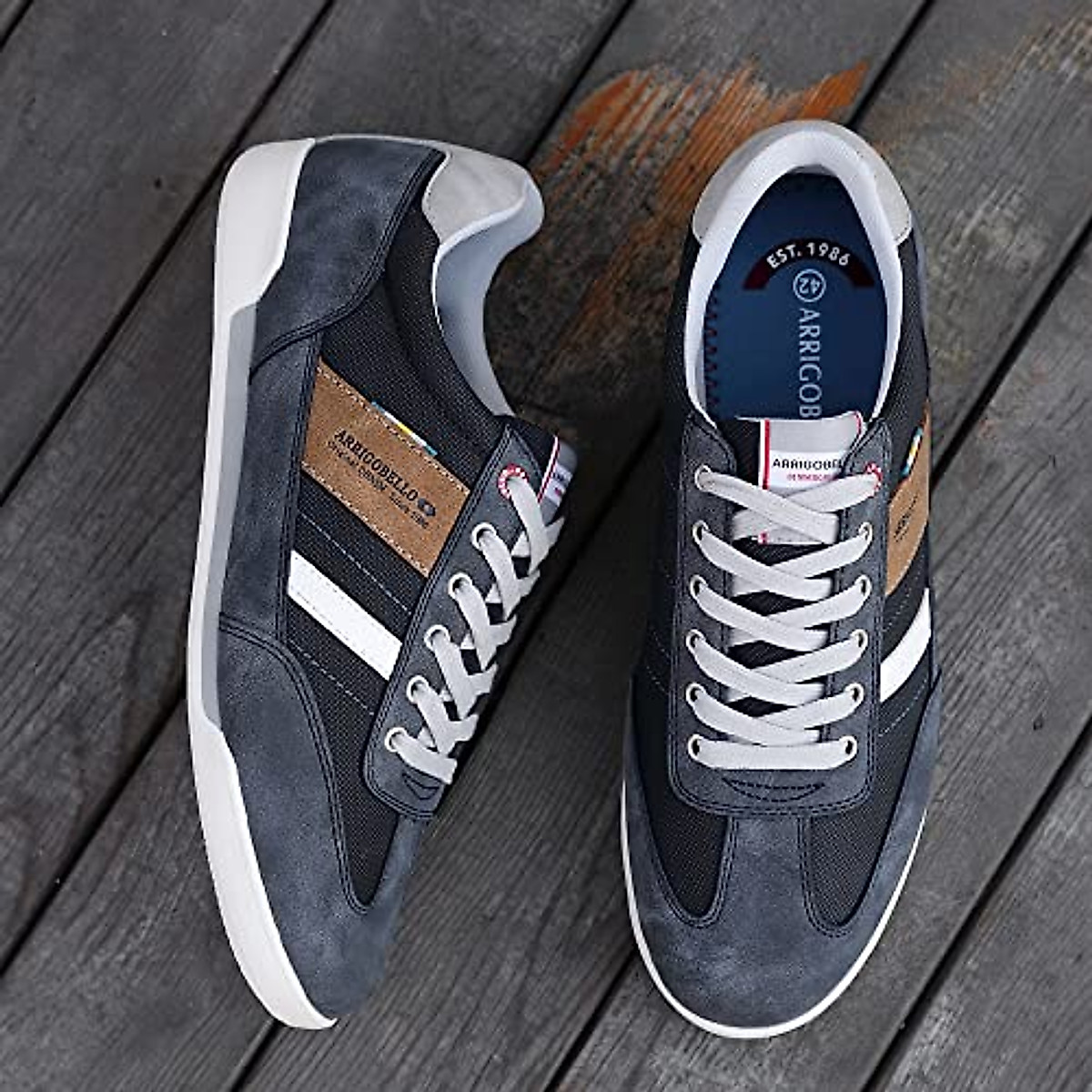 AX BOXING Mens Casual Shoes Fashion Sneakers Breathable Comfort Walking Shoes for Male (Navy, Numeric_11_Point_5)