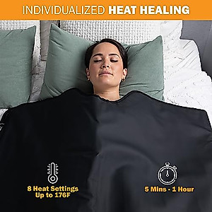 Happy Sol Far Infrared Sauna Blanket for Home, Portable Infrared Sauna Blanket for Therapy, Sauna Blanket for Detox, Suitable for Relaxation and Exercise Recovery, Very Low EMF
