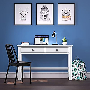 Child Craft Forever Eclectic Harmony Writing Computer Desk with Drawers, Multipurpose Bedroom Writing Table with Storage Space, Small Wood Desk, 48 Inches (Matte White)