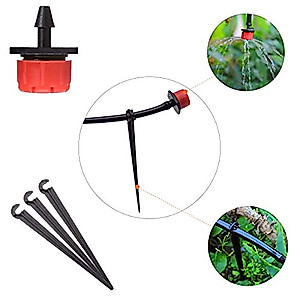 MSDADA Drip Irrigation Kit, Garden Irrigation System 1/4" Blank Distribution Tubing Hose Watering Kit, DIY Automatic Irrigation Equipment for Plant, Garden, Greenhouse, Patio, Flower Bed, Lawn (81ft)
