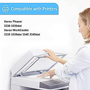 Compatible Drum Cartridge 3330 3335 3345 Extra High Capacity 30,000 Pages for Xerox Phaser 3330 3330dni WorkCentre 3335 3335dni 3345 3345dni Laser Printers 101R00555 (Drum Unit, Black)