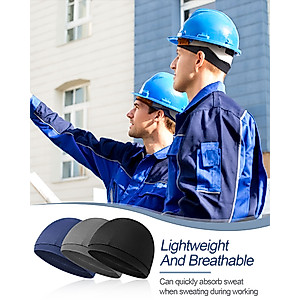 9 Pcs Cooling Skull Cap Camo Liner Sweat Wicking Lightweight Cycling Cap Running Head hat for Men Women(Solid Style)