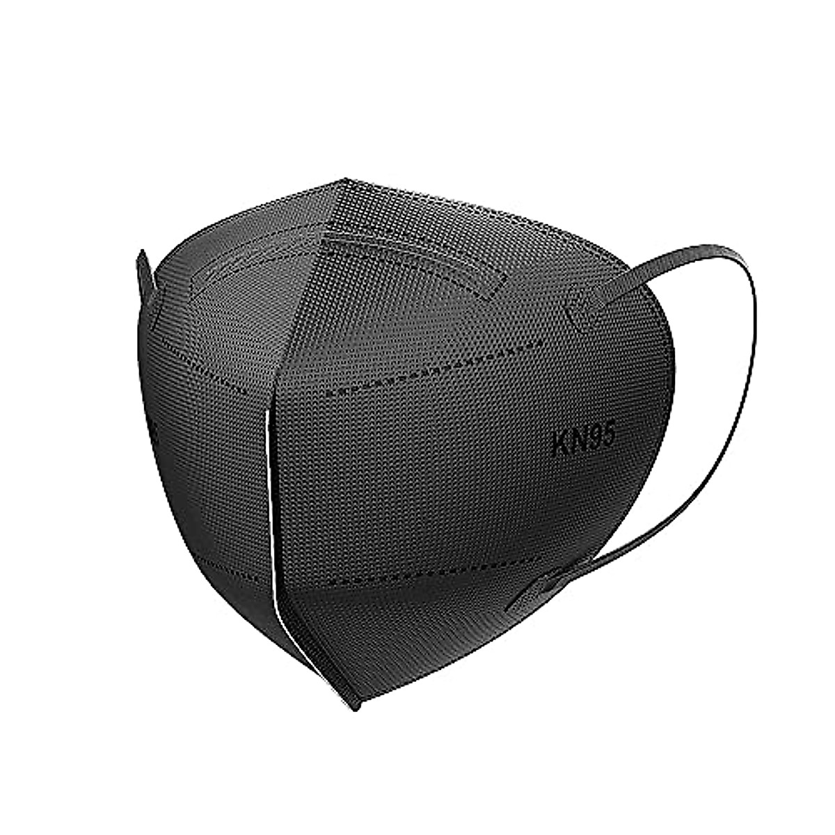 YIDERBO KN95 Face Masks 50Pack, 5-Ply Breathable Disposable Face Mask Filter Efficiency≥95%, Black