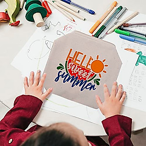 Muka DIY 100% Cotton Canvas Cosmetic Makeup Bag (7 x 4 x 3 in, 6 Pack, Black)