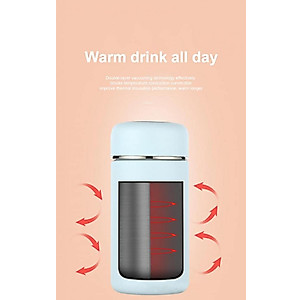 Mini 9 oz/13oz Stainless Steel Sports Water Bottle Spout Vacuum Insulated for Kids and Women Keep Hot and Cold (Spa blue,9oz)