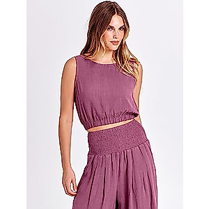 ANRABESS Women's 2 Piece Linen Lounge Set Casual Matching Pants Jumpsuit Summer Beach Travel Vacation Trendy Outfits X-Large