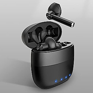 XUnion M35 Bluetooth 5.1 Earphones with Charging Box Wireless Headphone Stereo Sports Earbuds Headsets NG7, Black Ng7