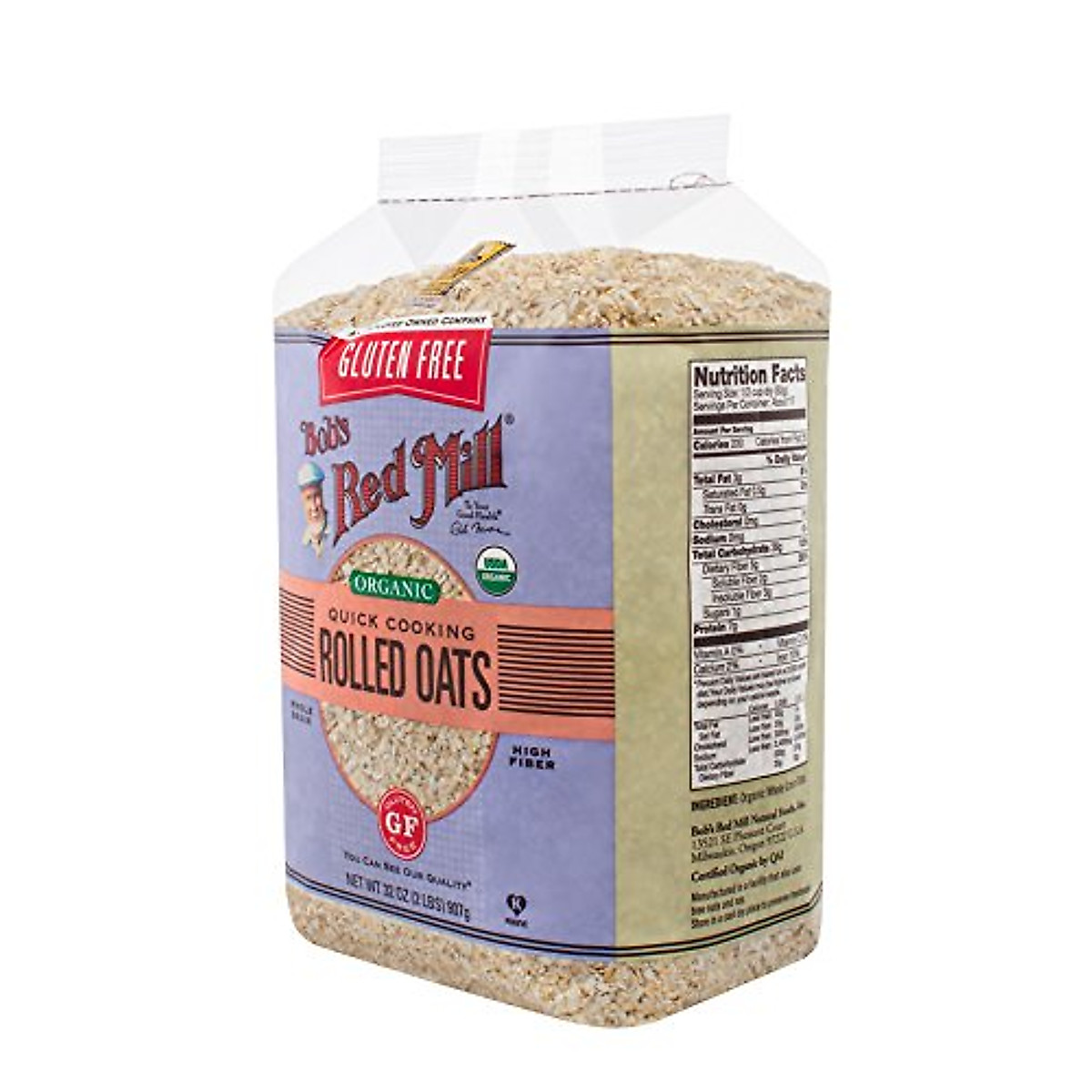 Bob's Red Mill Gluten Free Organic Quick Cooking Oats, 32 Ounce