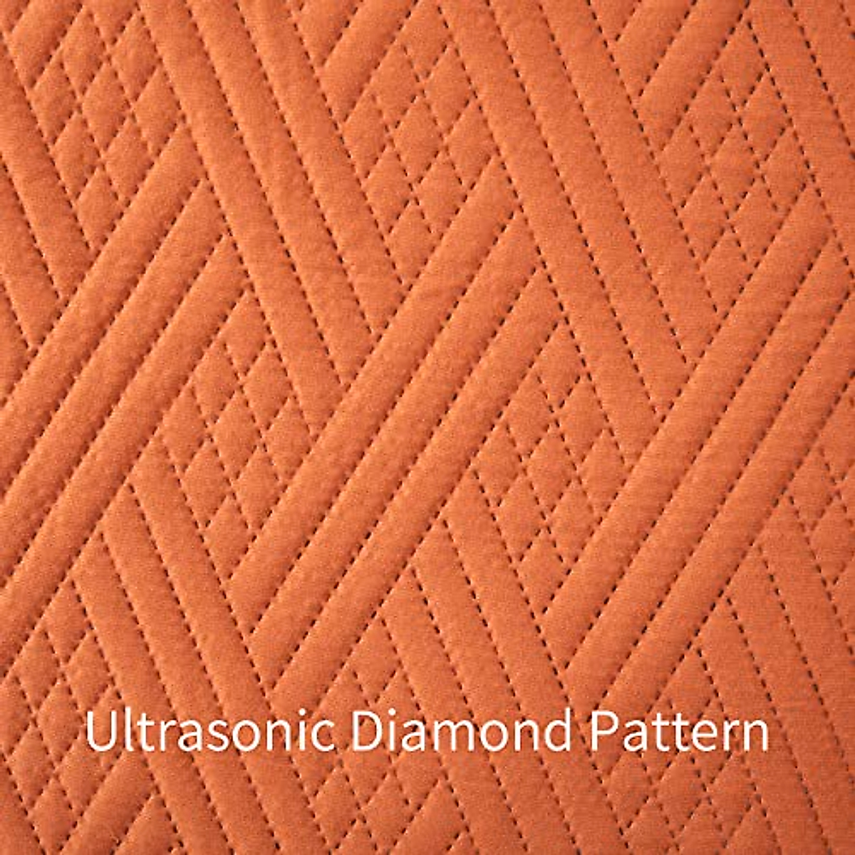 Haglurom Burnt Orange Queen Size Quilt Bedding Set-3 Pieces, Lightweight Soft Microfiber Bedspread/Coverlet-90''x98'' with 2 Pillow Shams, Luxurious Warm Summer Bed Quilt for All Seasons