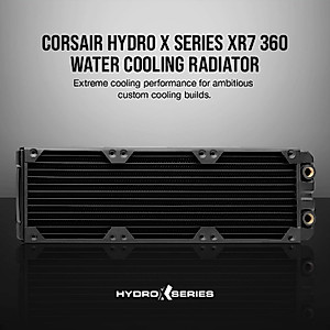CORSAIR Hydro X Series XR7 360mm Water Cooling Radiator - Triple 120mm Fan Mounts - Premium Copper Construction - Easy Installation - Black