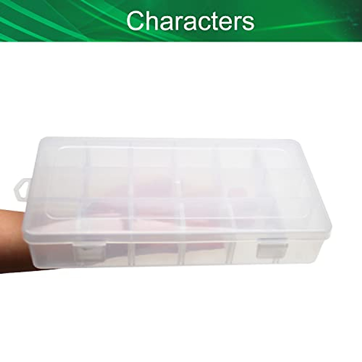 Yinpecly Component Storage Box 230x120x40mm Adjustable Divider Grids Removable Compartment PP Organizer for Jewelry Beads Earring Container Tool Fishing Hook Small Accessories 1Pcs