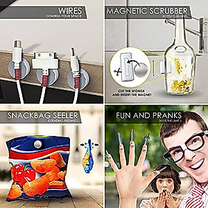 DIYMAG 120Pcs Refrigerator Magnets 10x2mm Premium Brushed Nickel Small Round Cylinder Fridge Magnet, Perfect to use as Office Magnets, Dry Erase Board Magnetic pins, Whiteboard, Map Pins