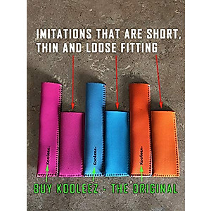 Kooleez - #1 THE ORIGINAL Neoprene FULL LENGTH Freezer Pop Sleeves Ice Pop Sleeves 8-Pack