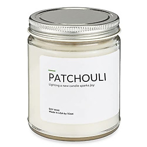 1OAK Soy Wax Scented Candles (Patchouli) - Soy Candles for Home Scented - Long Burning Candles Premium - Hand-Poured (9oz.)
