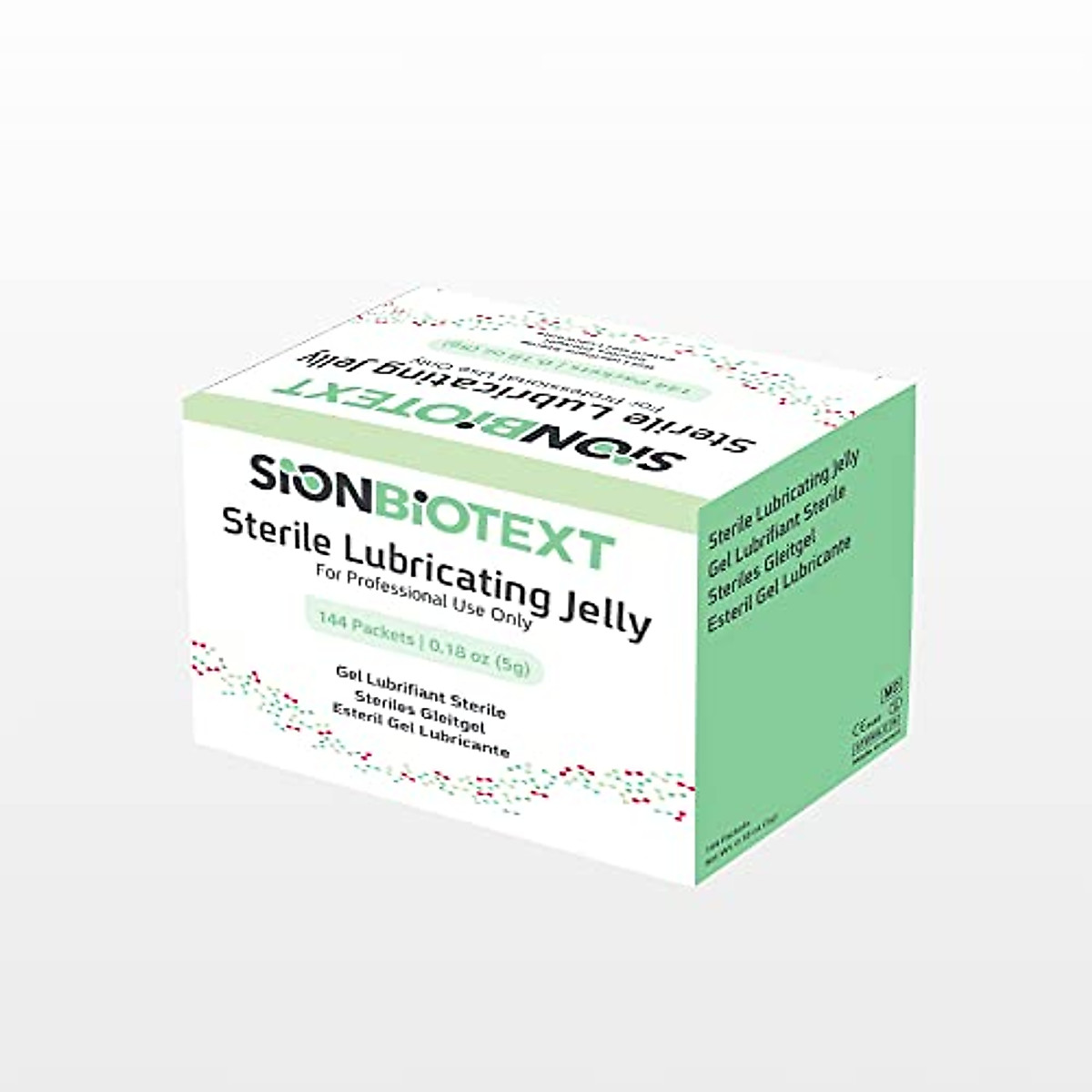 Water-Based Lubricant, Professional Lube in Single Packets for Hospitals and Clinics Use, Lubricating Jelly Smooth Consistency, Non-Staining, Sterile lube 144 Packs per Box (5g Each)