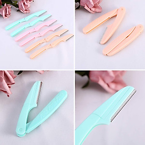 Frcolor 6pcs Eyebrow Razor Shaper Cheek Facial Hair Removers Trimmer for Women Ladies