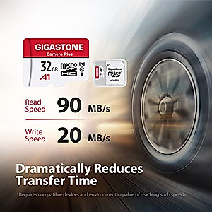 [Gigastone] Micro SD Card 32GB 5-Pack, Camera Plus, MicroSDHC Memory Card for Video Camera, Wyze Cam, Security Camera, Roku, Full HD Video Recording, UHS-I U1 A1 Class 10, up to 90MB/s, with Adapter