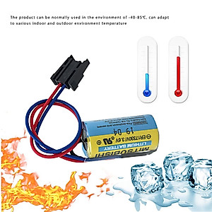 DSONE 2PCS MR-BAT ER17330V3.6V 1700mAh PLC Battery with Plug for FANUC CNC System, BLUE