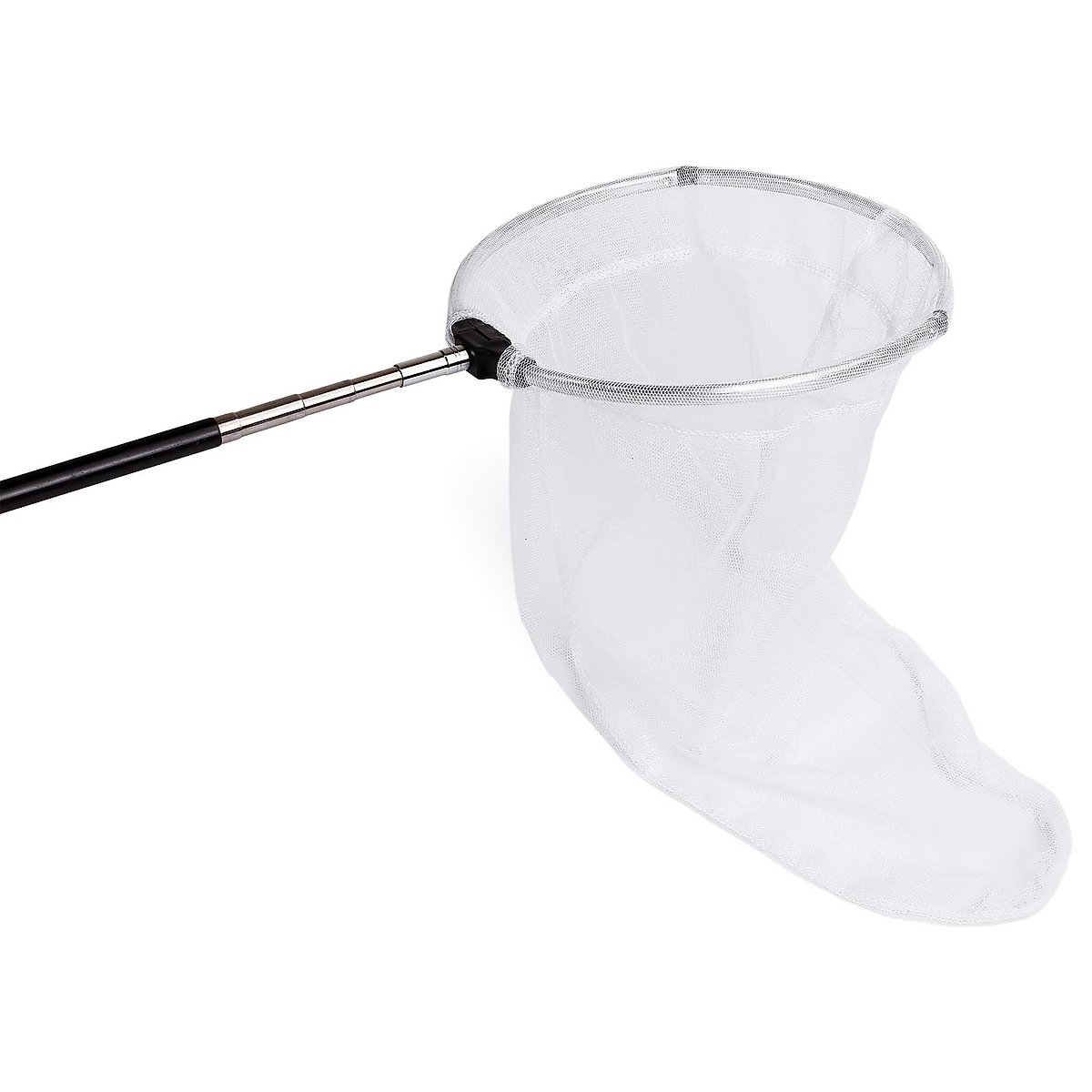 RESTCLOUD Insect and Butterfly Net with 12" Ring, 24" Net Depth, Handle Extends to 59 Inches (10" Ring, 48" Handle)