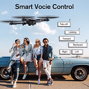 DROCON Drone with Camera for Adults ,1080P HD Adjustable WIFI FPV Drone for Kids Beginners,RC Mini Drone Toys Gifts with Altitude Hold,360°Flip ,Headless,Gestures Selfie,3 Speed Mode, 2 Batteries with Carrying Bag