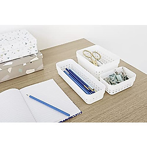 Room Copenhagen, Seoul Organizer – Ventilated Nesting Baskets for Storing Small Items – Stylish Storage Boxes for Desks, Drawers, and More – X-Large, Chinois Green