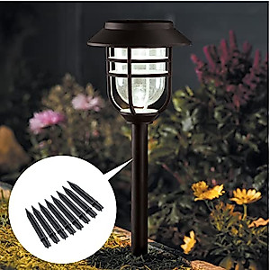 Cionyce 8PCS Torch Stake Normal Size Pathway Light Stake Plastic Path Light Replacement ABS Plastic Stake Solar Stake for Garden,Pathway Lamps