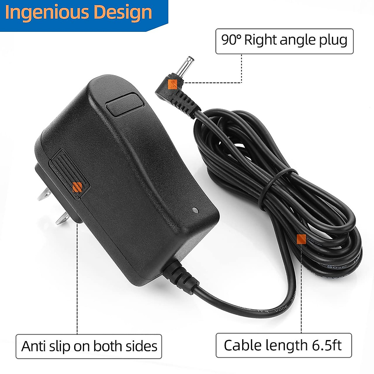 ANTOBLE AC/DC Adapter for GPX PC301B PC101B Portable Compact Disc CD Player Power Supply Charger - 6.5ft Cord