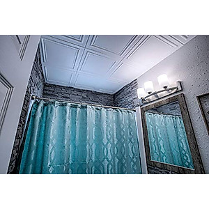 A La Maison Ceilings R24 Line Art Foam Glue-up Ceiling Tile (128 sq. ft./Case), Pack of 48, Plain White