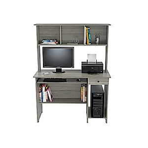 Inval Computer Desk, Smoke Oak