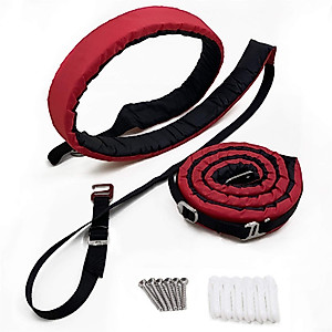 HongK- Red Kayak Surf Paddleboard Wall Padded Hanger Strap Storage Sling Kayak Hanger Heavy-Duty Hanger Garage Hanger [P/N: KAYAK-W05-BK+RED]