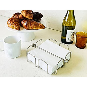 LEVIMETREE Flat Napkin Holder for Table-Kitchen Napkin Dispenser Serviette Holder Kitchen & Dining Room Décor, Decorative Clear Cocktail Napkin Kitchen Décor Napkin Holder for Dining Table