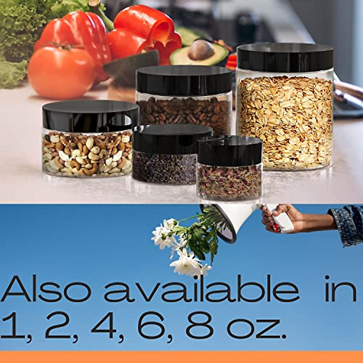 MABUA 6 oz Plastic Containers with Lids 30 Pack BPA Free, Clear Empty Refillable Round Sugar Scrub small Plastic Jars with Lids for Cosmetics, Lotions, Body Butters, Liquid Slime & Beauty Product