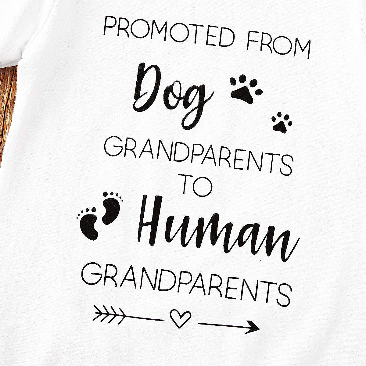 Newborn Baby GOT My Mind ON My Mommy Paws Funny Bodysuits Rompers Outfits Grey White 0-18M (Z-k Promoted from Dog?Grandparents Short Sleeve, 0-3M)