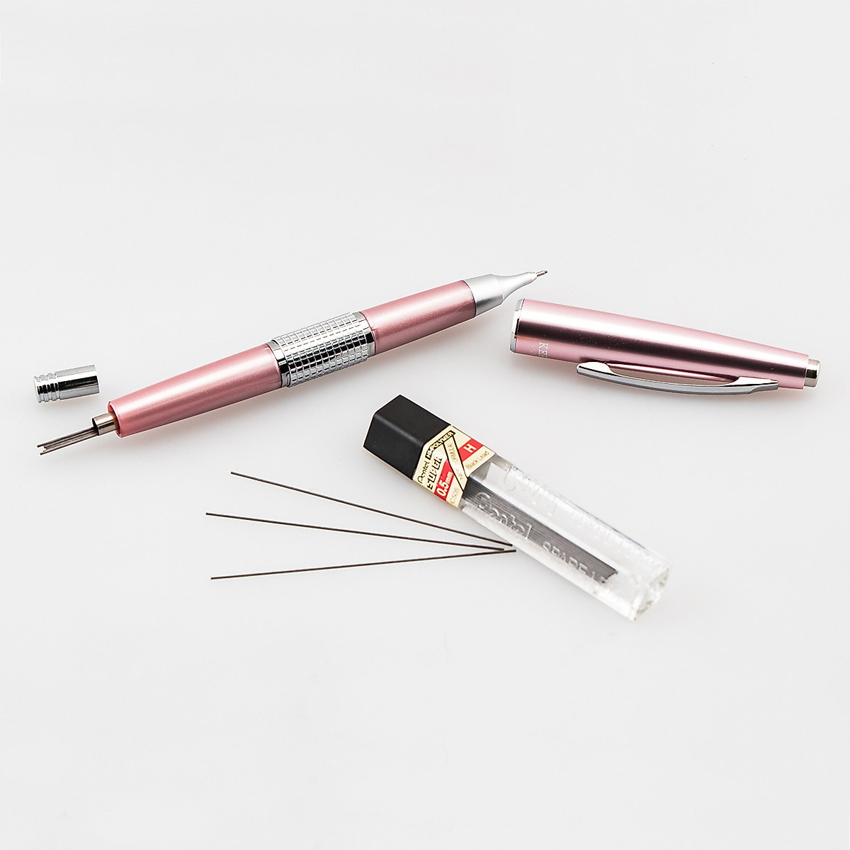 Pentel Sharp Kerry Mechanical Pencil (0.5mm), Pink Barrel, 1 Pen (P1035P)