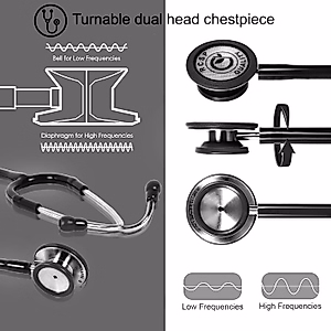 RCSP Aluminium Dual Head Stethoscope for doctors and Medical students | light weight Chest Piece with Flexible Latex Free Tube & Soft Sealing Ear Knobs