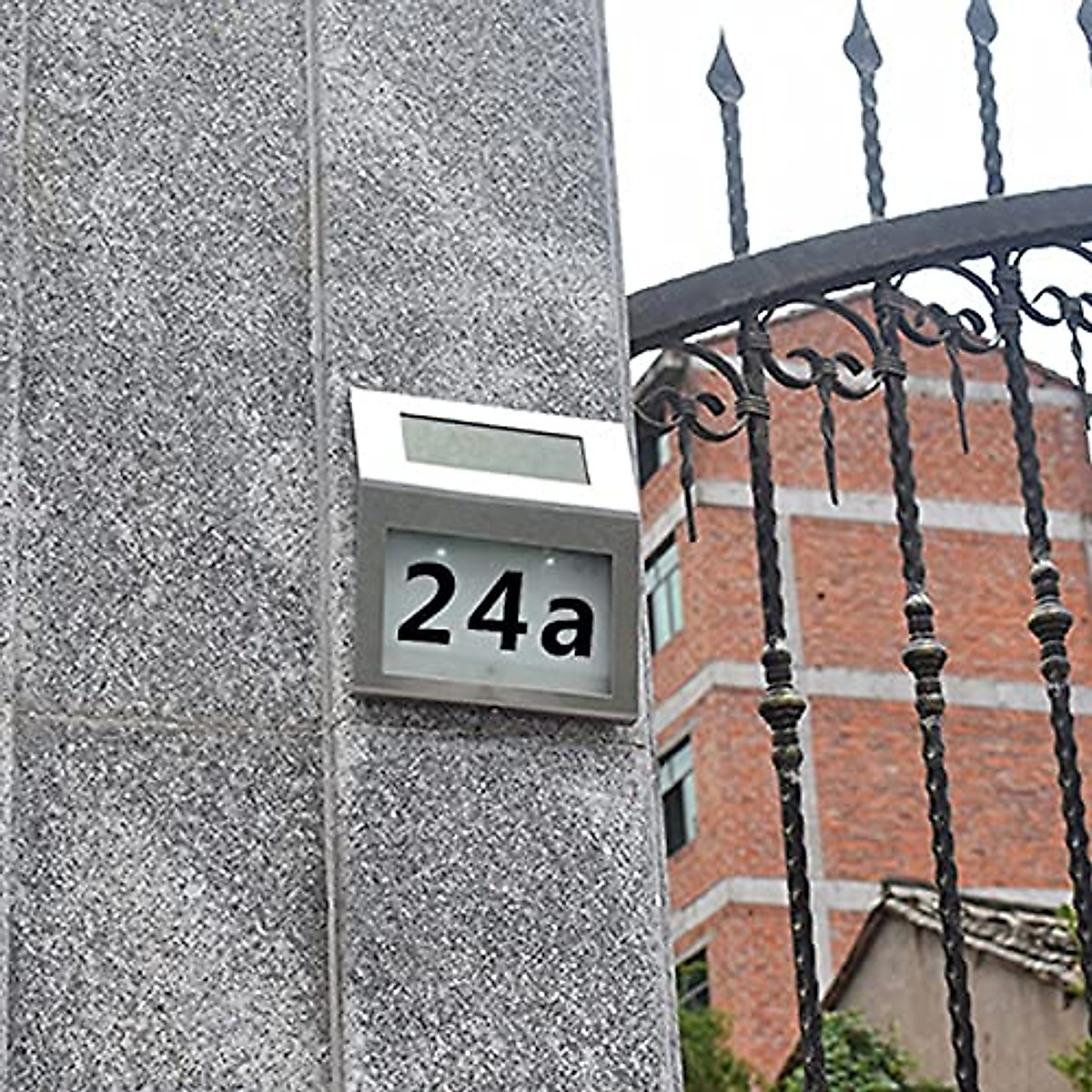 JCYANG Solar Lights Outdoor Solar Lamp House Number Sign Lighted LEDs Doorplate Number Light for Home Street Solar Garden Light Led House Numbers