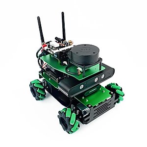 Yahboom Jetson Nano 4GB ROS Robot Lidar Mapping Navigation Depth Image 3D Analysis Mecanum Wheel Python Programming Learn Explore Robotic Kit（Nano Standard Ver-without Nano）