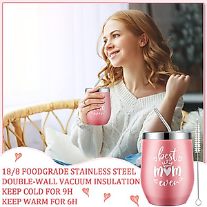 Ferraycle 2 Sets Teacher/Mom Cups for Women, Teacher/Mom Appreciation Gifts Daycare Mug Tumbler Keychain Socks for Appreciation Prechool Gift Teachers' Day/Mother's Day (Mom)