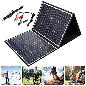 150W Foldable Solar Panel, Portable Solar Panel, Foldable Solar Suitcase Monocrystalline Solar Panels, Foldable Solar Charger IP65 Waterproof