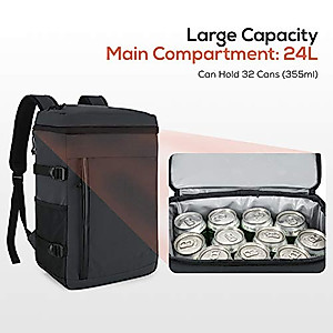 TOURIT 32 Cans Cooler Backpack Leakproof Large Capacity Insulated Backpack Cooler Bag for Men Women to Picnic, Hiking, Camping, Fishing